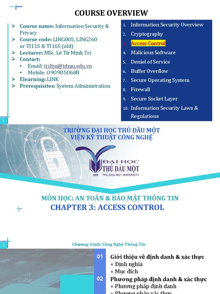 Chapter 03. Access Control - V2 | PDF
