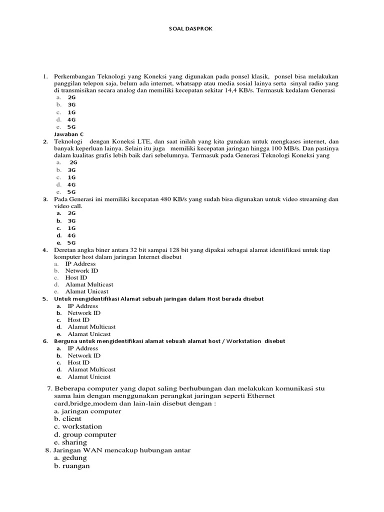 Latihan SOAL PG | PDF