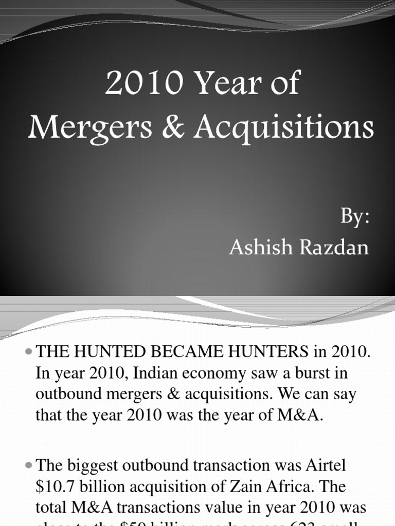 By: Ashish Razdan | PDF | Mergers And Acquisitions | Economies