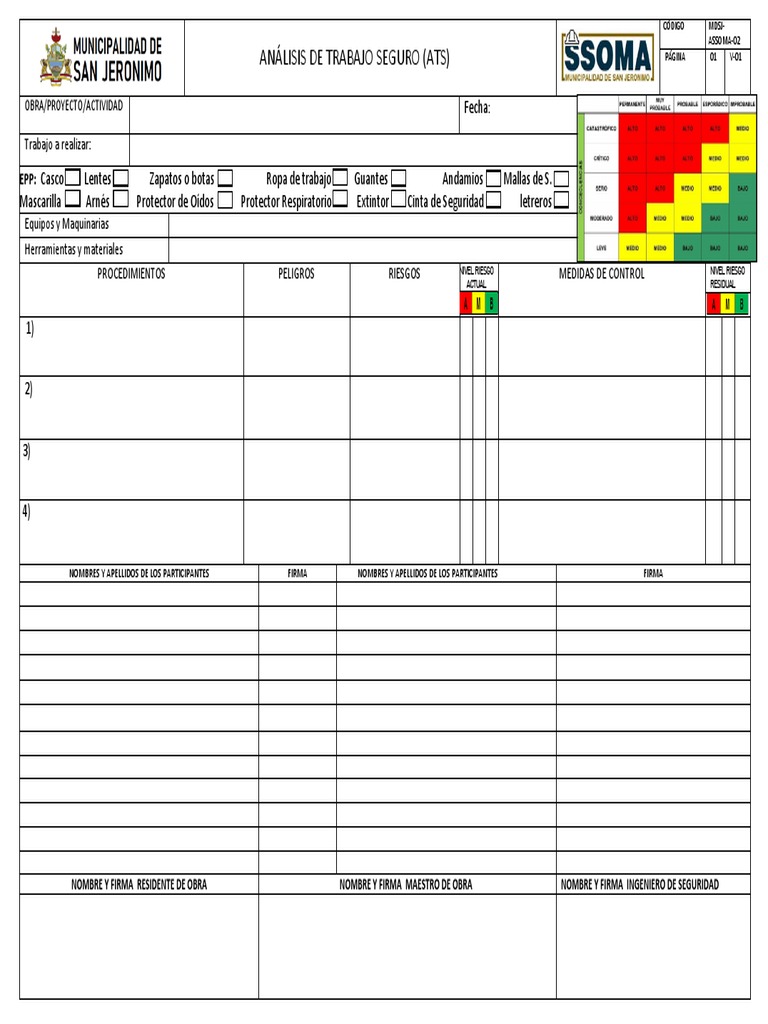 ATS - Analisis de Trabajo Seguro | PDF ATS - Analisis de Trabajo Seguro | PDF