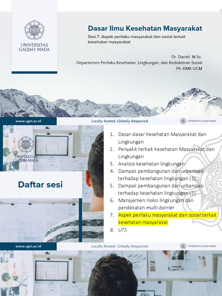 Pengantar Kesehatan Masyarakan Dan Lingkungan - Sesi 7 - Aspek Perilaku | PDF