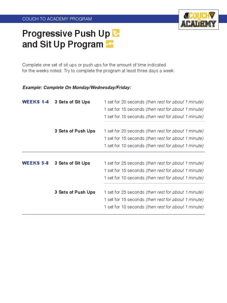 HPD Couch to Academy Program 0525419 | PDF