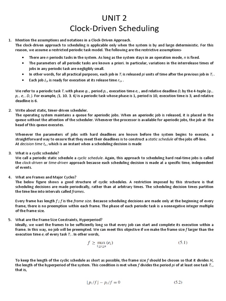Clock-Driven Scheduling | PDF | Scheduling (Computing) | Vertex (Graph Theory)