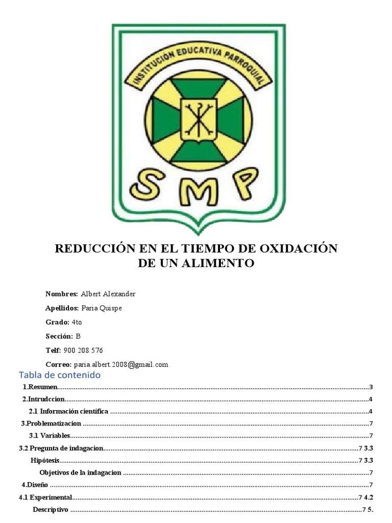 Informe CYT | PDF | Vitamina C | Alimentos