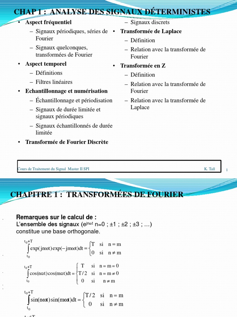 Traitement - Signal - Chap2 | PDF | Filtre (électronique) | Filtre ...