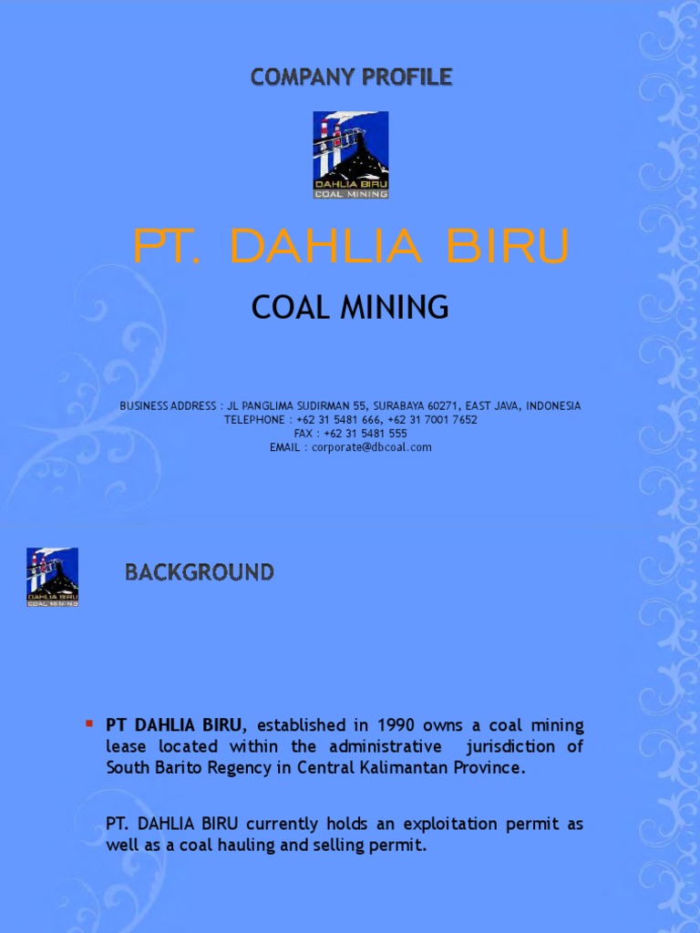 Adoc - Pub PT Dahlia Biru Coal Mining | PDF