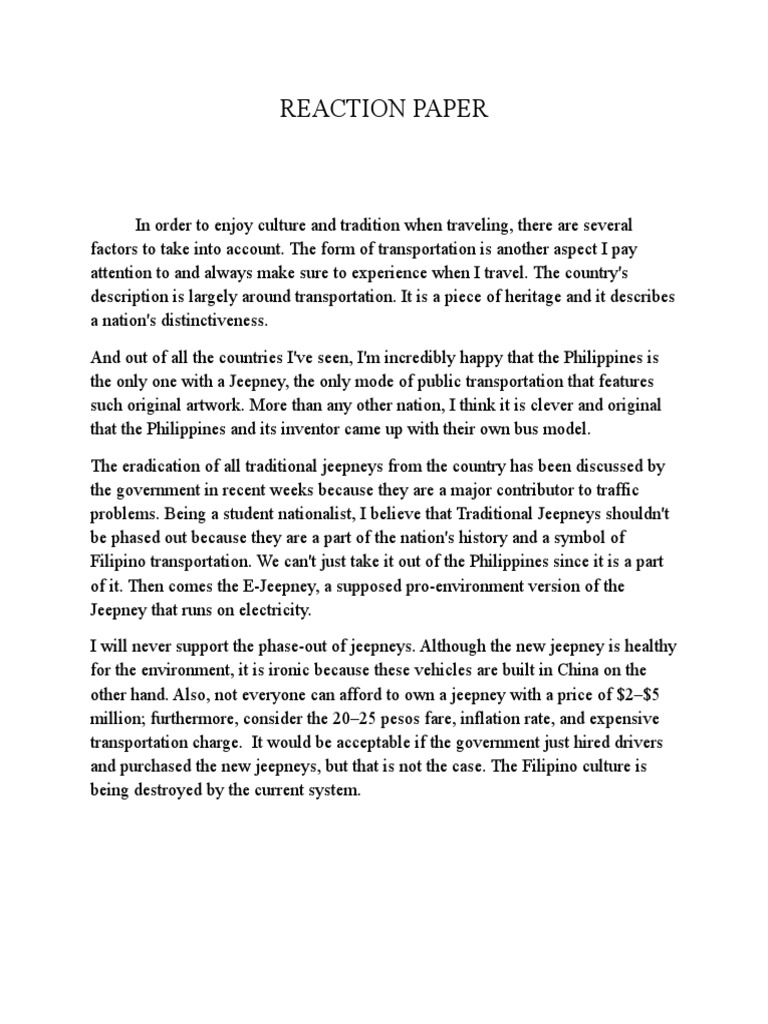 Preserving Philippine Jeepneys: A Cultural Debate | PDF