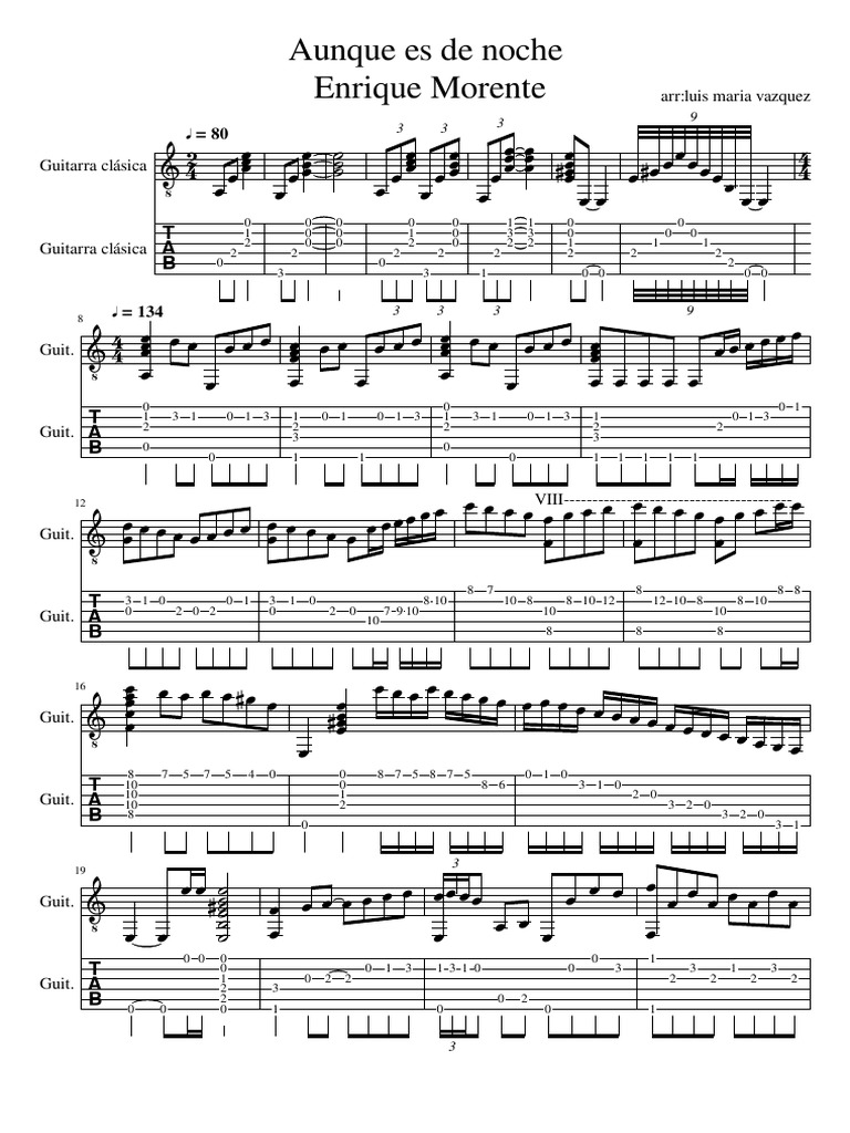 Aunque es de noche Enrique Morente copia | PDF