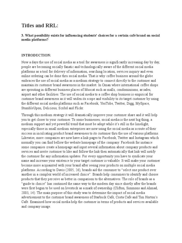 Introduction and RRL of 3 Topics | PDF