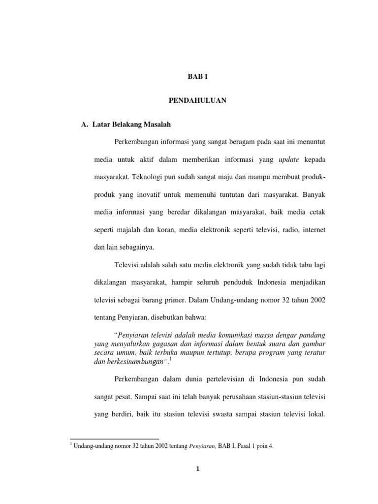 Bab 1 SDM Pertelvisian | PDF