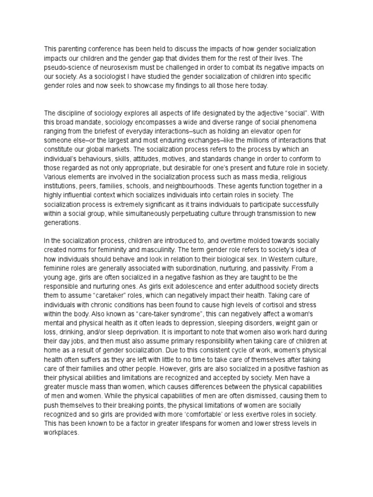 General Sociology 20 - Unit 2 Project | PDF | Gender Studies | Gender