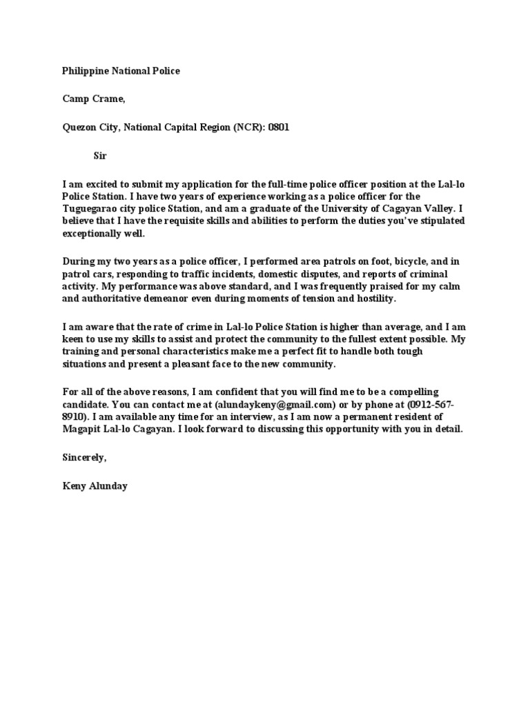 Application Letter | PDF