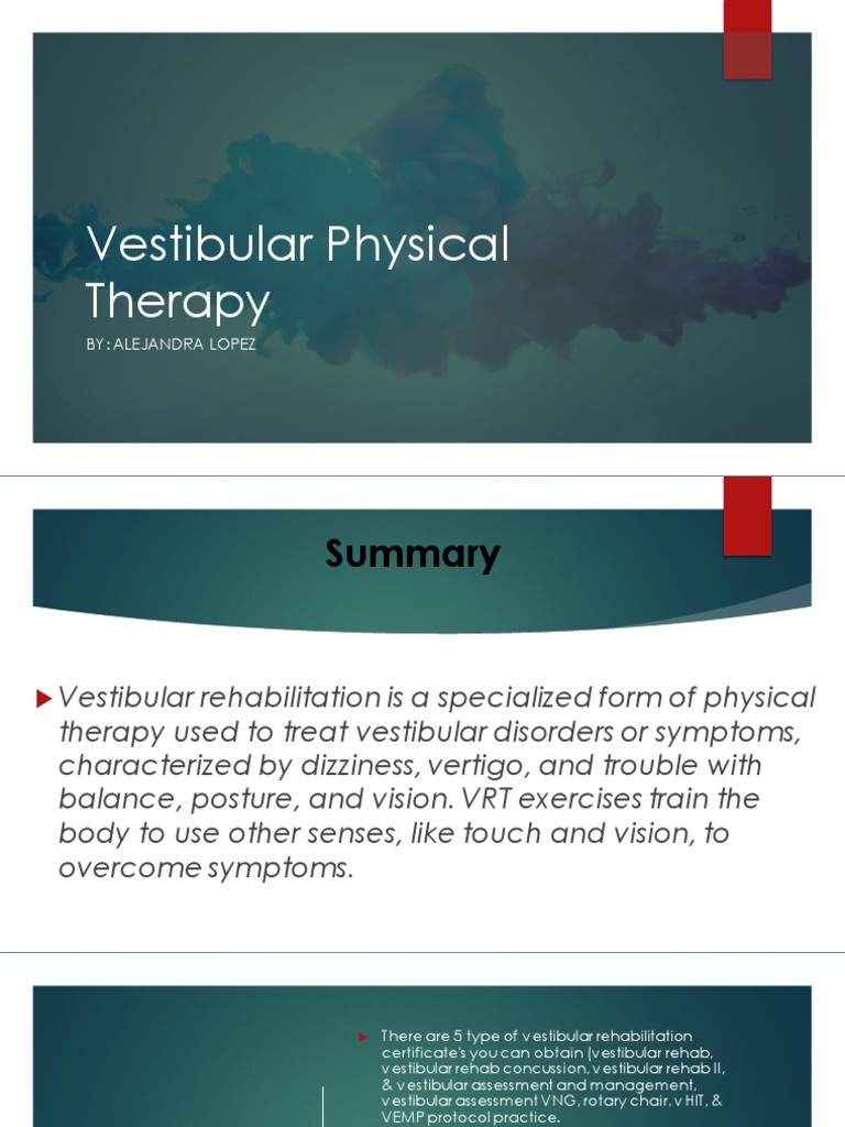 Vestibular Presentation | PDF | Physical Therapy | Health Sciences