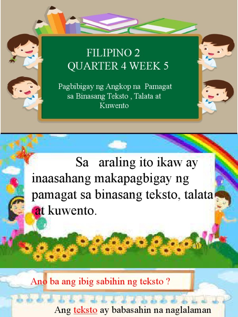 Filipino Week 5 Quarter 4 | PDF