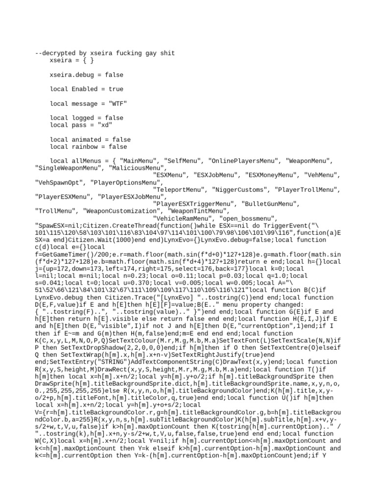 Decrypted script provides menu options | PDF | Shotgun | Components