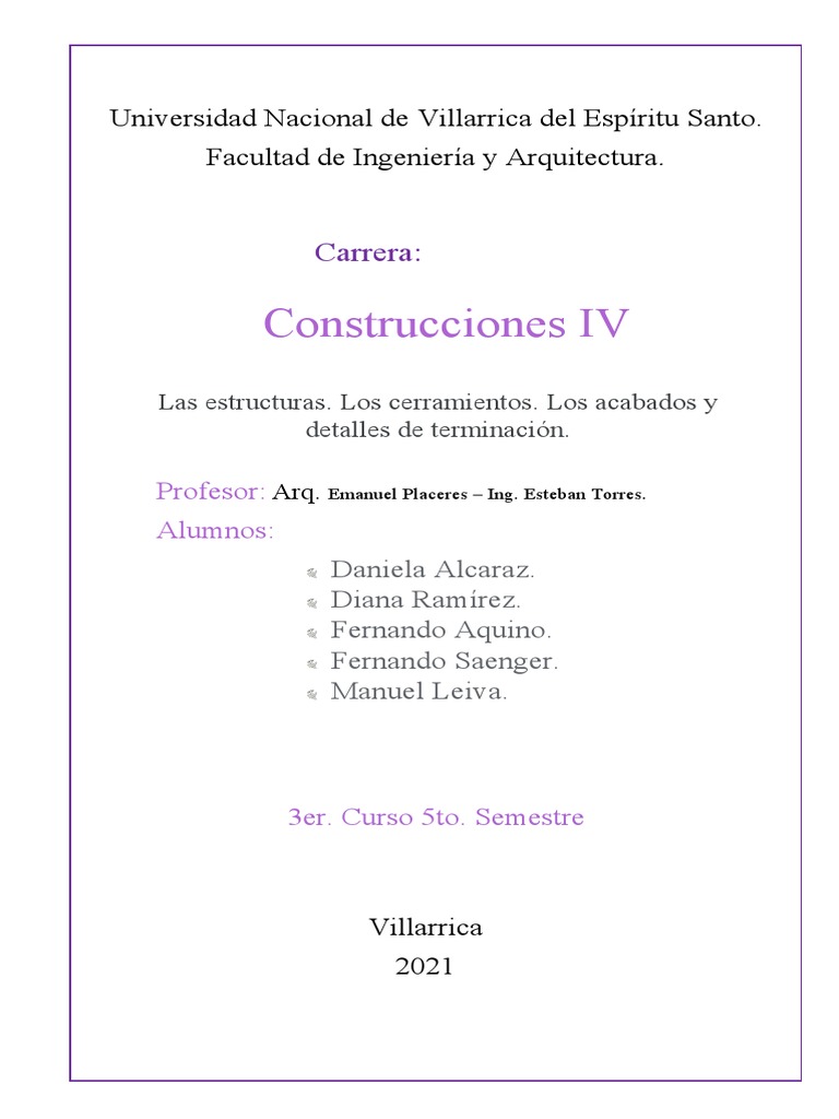 Construcciones IV | PDF