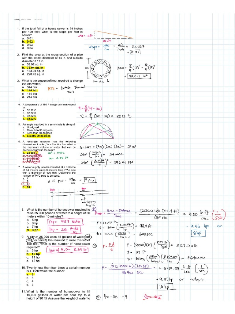 Plumbing Arithmetic Solution | PDF