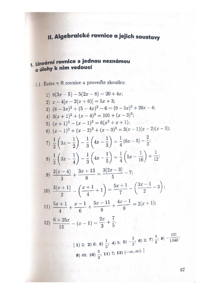Lineárne rovnice | PDF