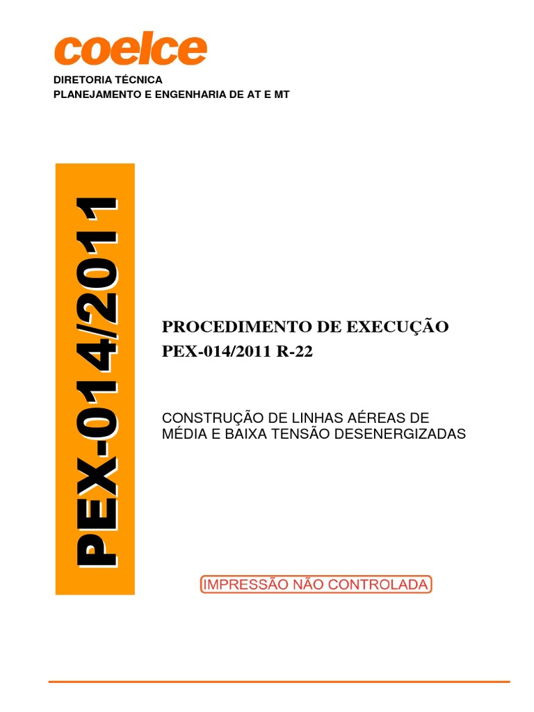 Pex-014 - 2011 - Rev 22 | PDF | Eletricista | Desperdício