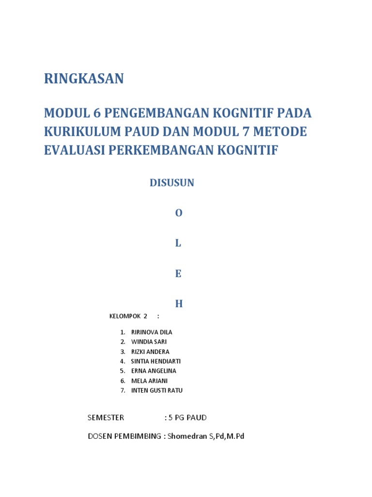 Ringkasan Modul 6 Dan 7 | PDF