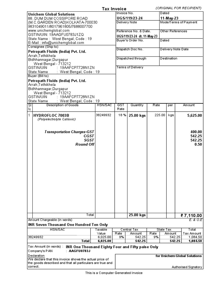 UGS - 119 - Petropath Fluids (India) Pvt. Ltd. | PDF | Government ...