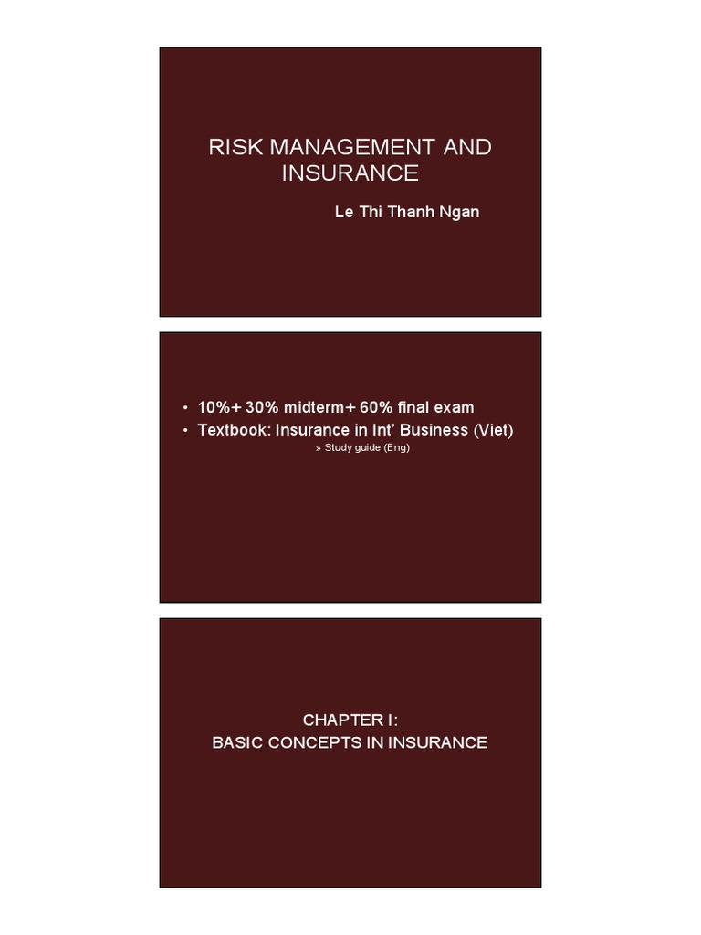 Risk Management and Insurance STUDENT | PDF | Insurance | Reinsurance