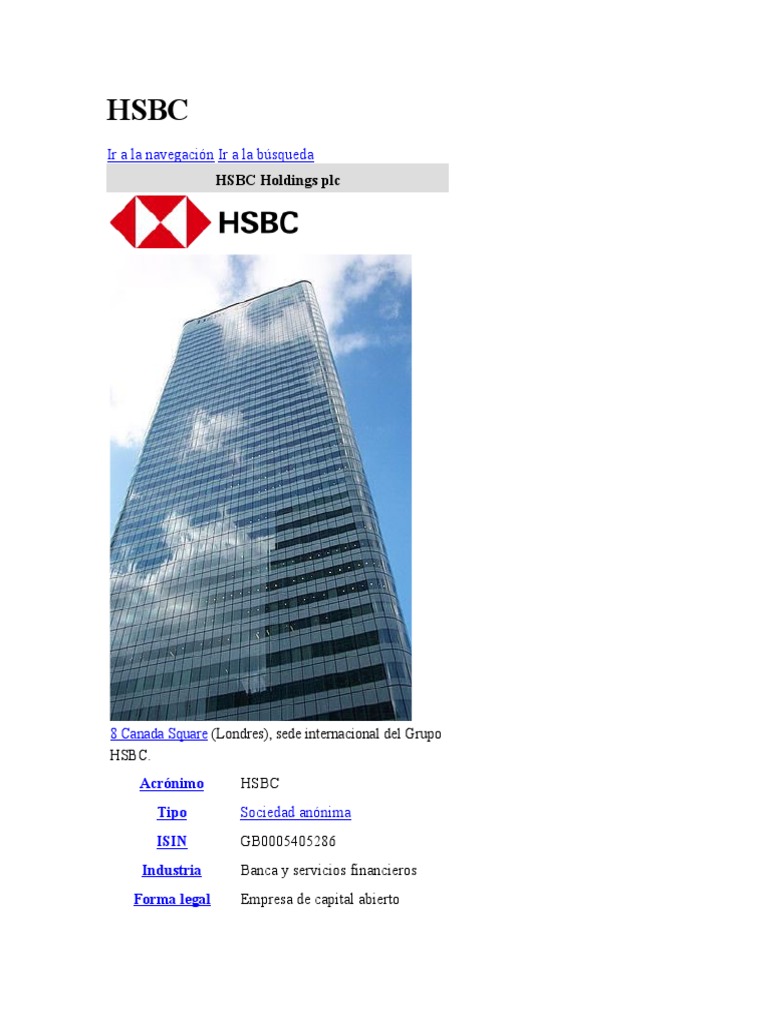 HSBC | PDF | Hsbc | Sector privado