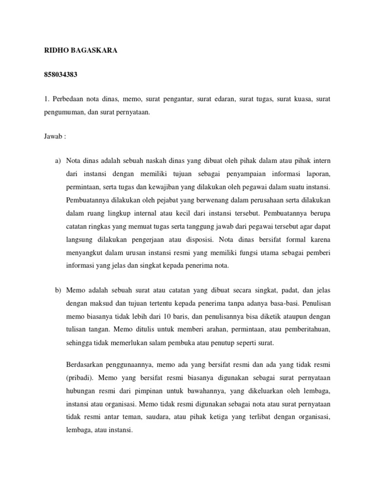 Tugas 2 Keterampilan Menulis Ridho | PDF