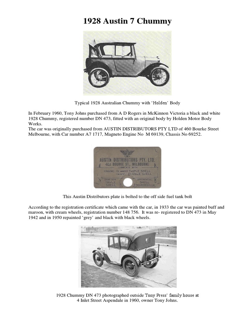 The Austin Seven Chummy | PDF | Car | Transport