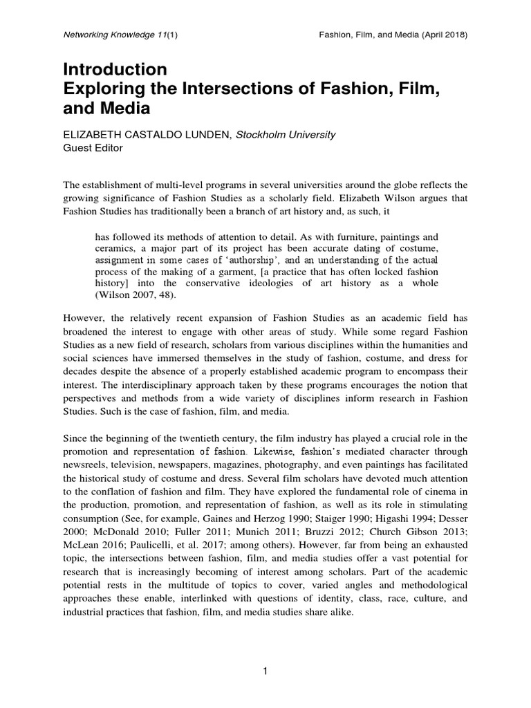 Introduction Exploring The Intersections-1 | PDF | Fashion ... Introduction Exploring The Intersections-1 | PDF | Fashion ...