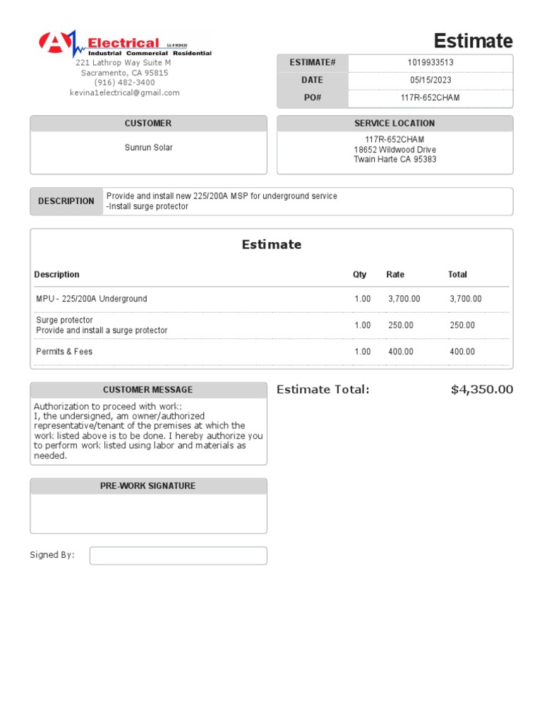 Estimate 1019933513 | PDF