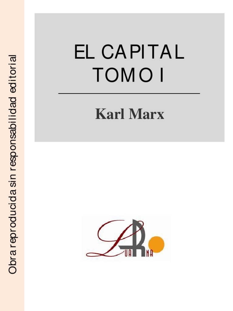 Karl Marx-El Capital Tomo I | PDF