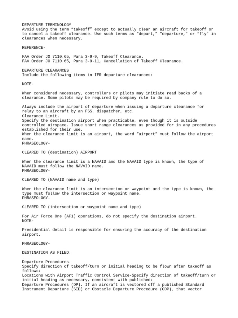 Departure Procedures | PDF | Instrument Flight Rules | Air Traffic Control