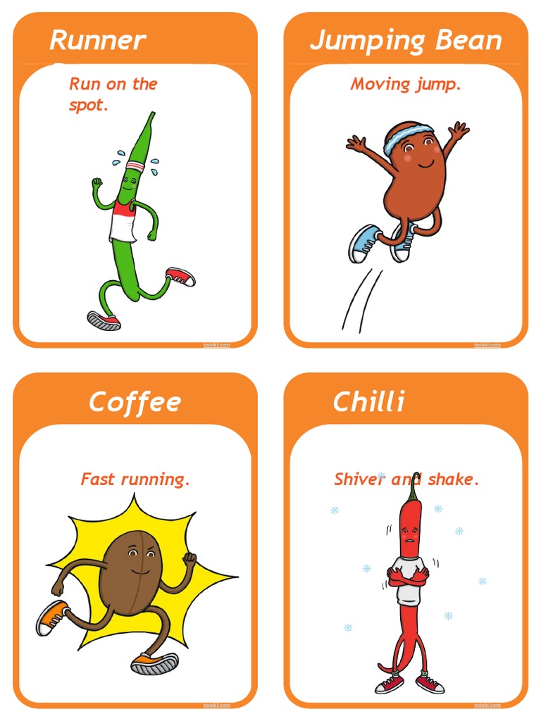 Warm-Up Activity Beans - Flash Cards | PDF