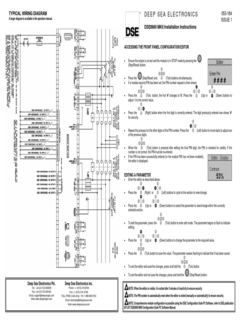 DSE8660 MKII Installation Guide | PDF