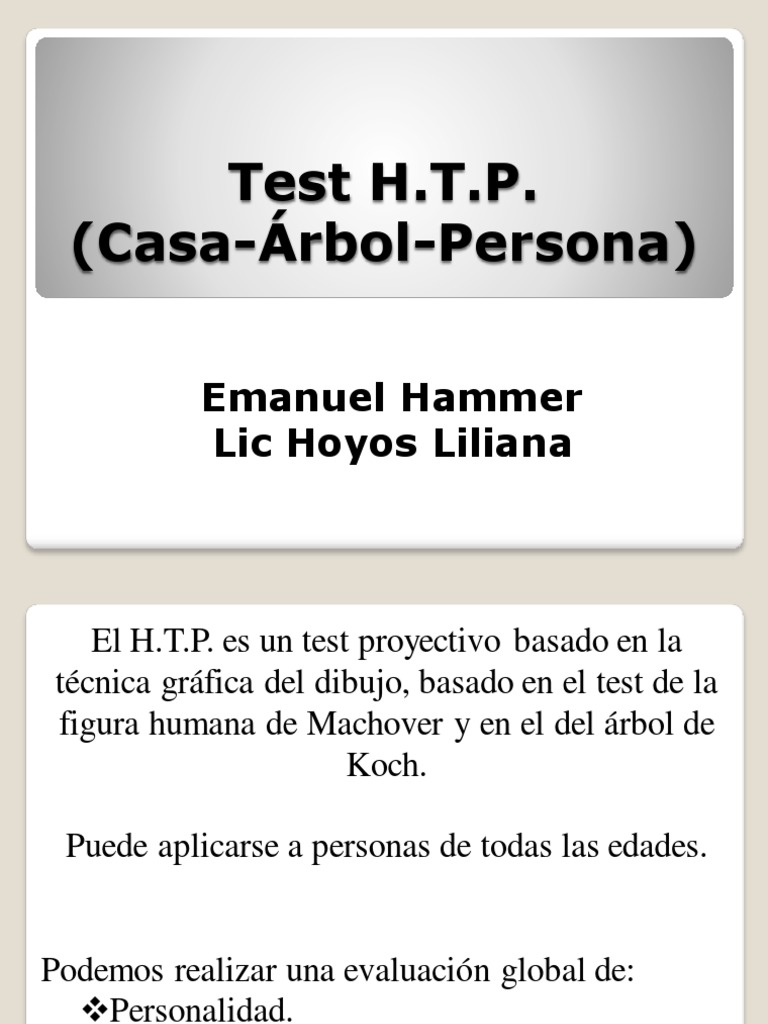 Test HTP Aspectos Formales y de Contenido 2 PDF | PDF | Sicología ...