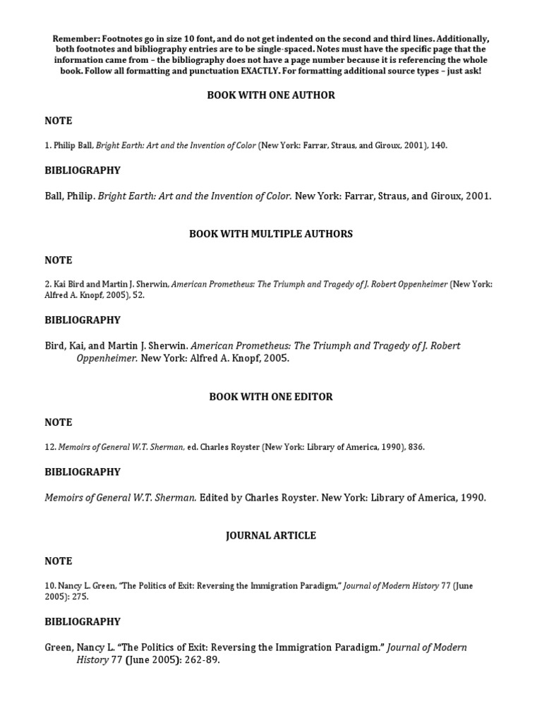 Citation Examples | PDF | Bibliography | Writing