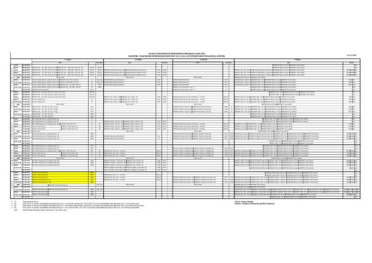 Lisans Ders Programi Orgun Egitim Revize | PDF