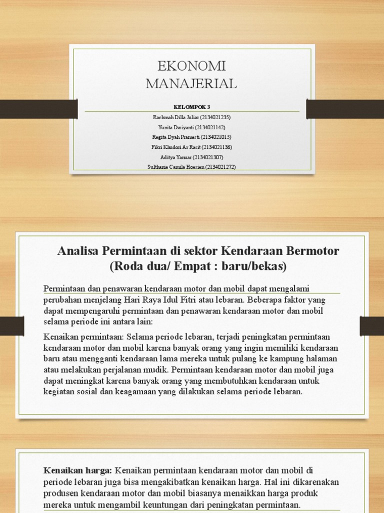 Ekonomi Manajerial | PDF