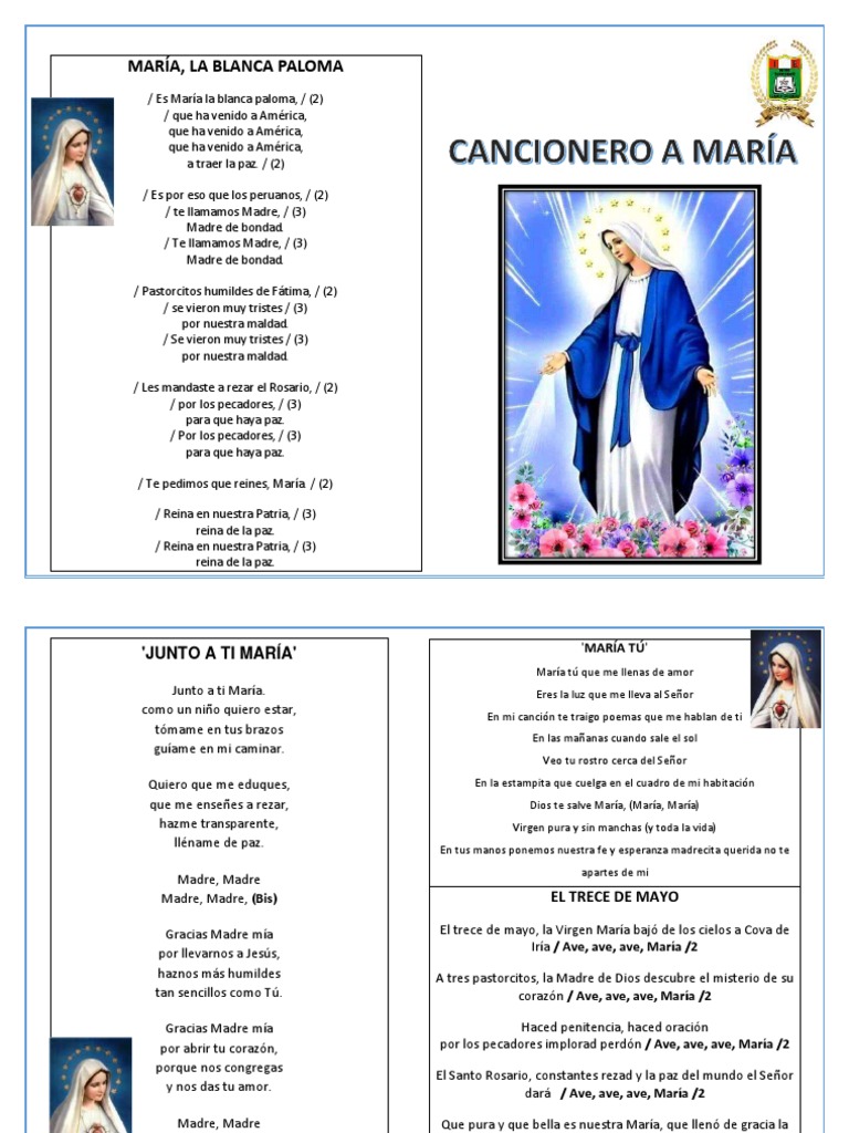 Canto y Oración a la Virgen María | PDF | María, madre de Jesús | Oración