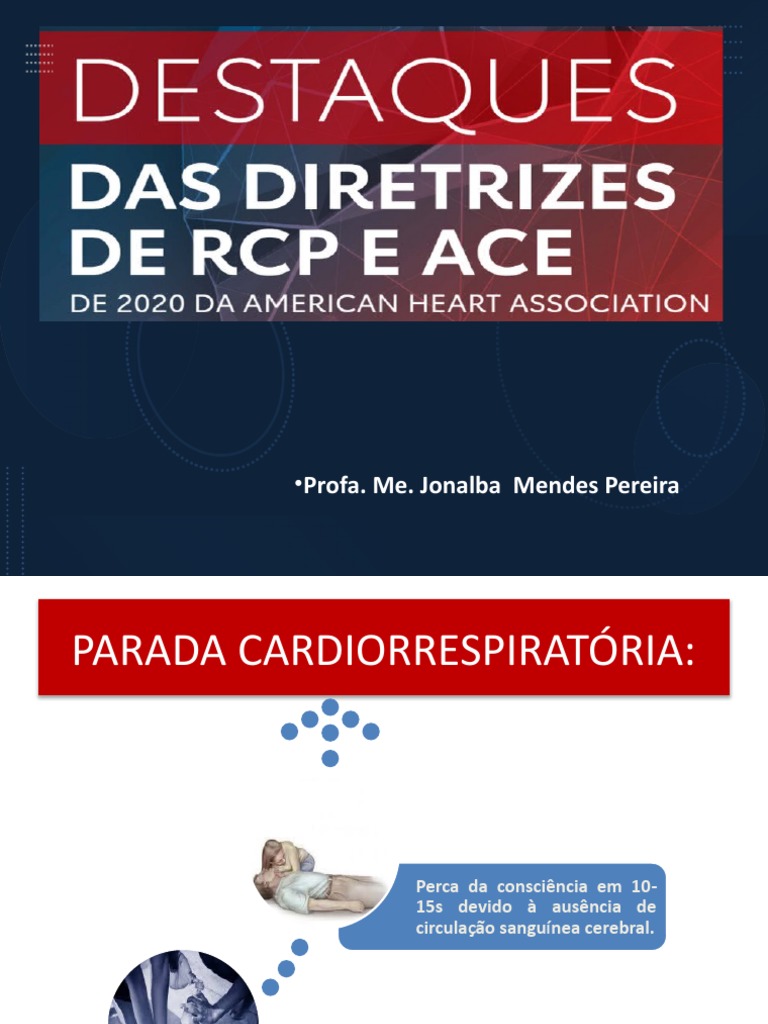 Aula 12 Rcp Aha 2020 | PDF | Reanimação cardiopulmonar | Medicina Interna