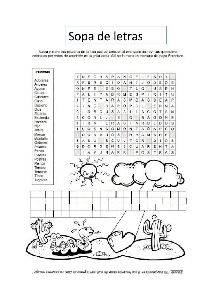 Sopa de Letras de Jesus | PDF