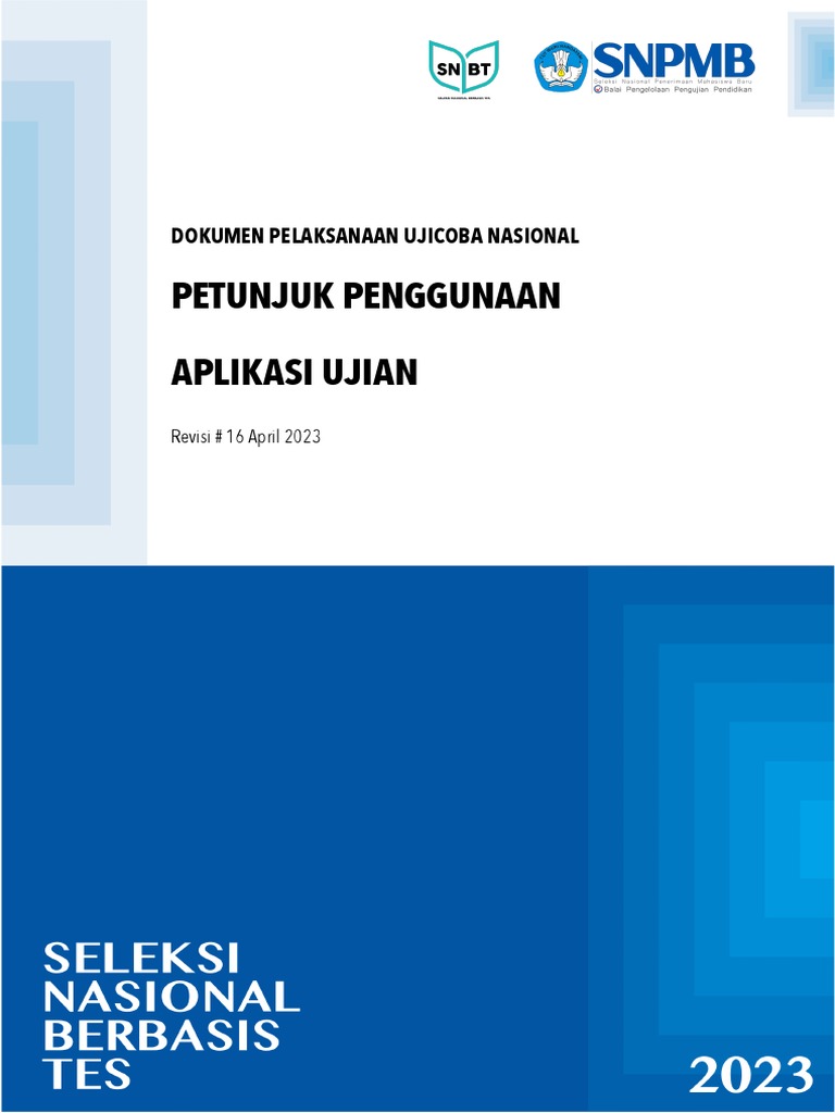 UTBK SNBT 2023 Rev16042023 Petunjuk Penggunaan Aplikasi Ujian | PDF