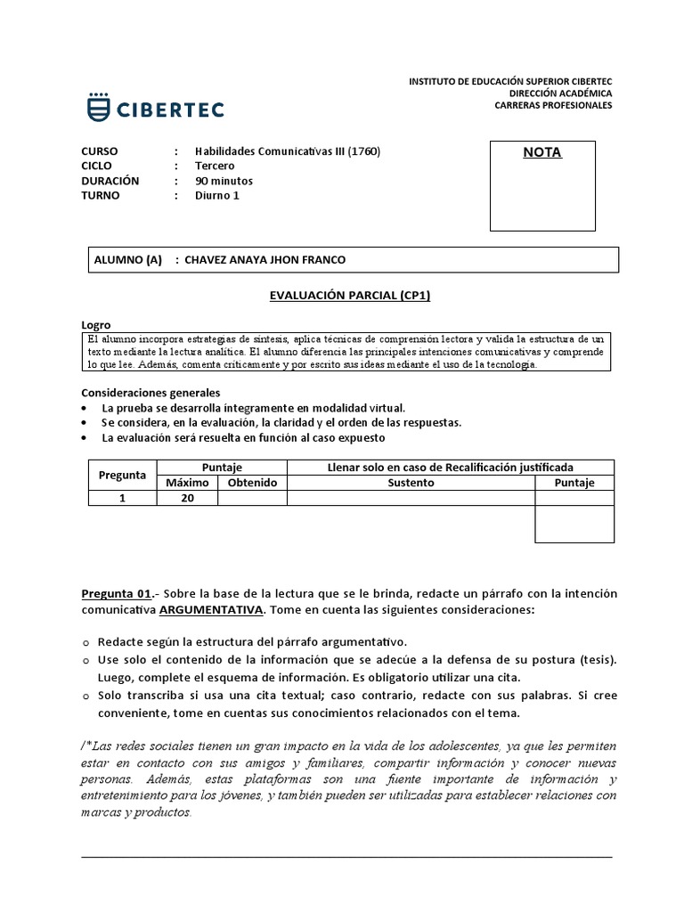 T3ac - Chavez Anaya Jhon Franco | PDF | Servicio de redes sociales | Publicidad