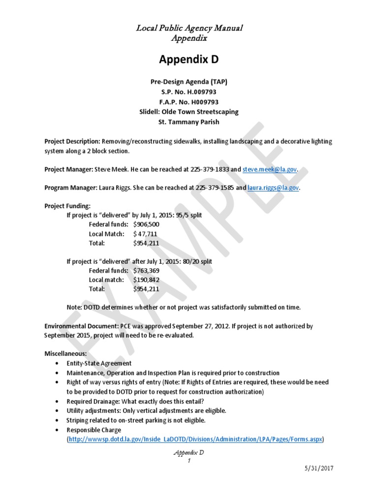 Appendix D - Sample Pre-Design Agenda | PDF