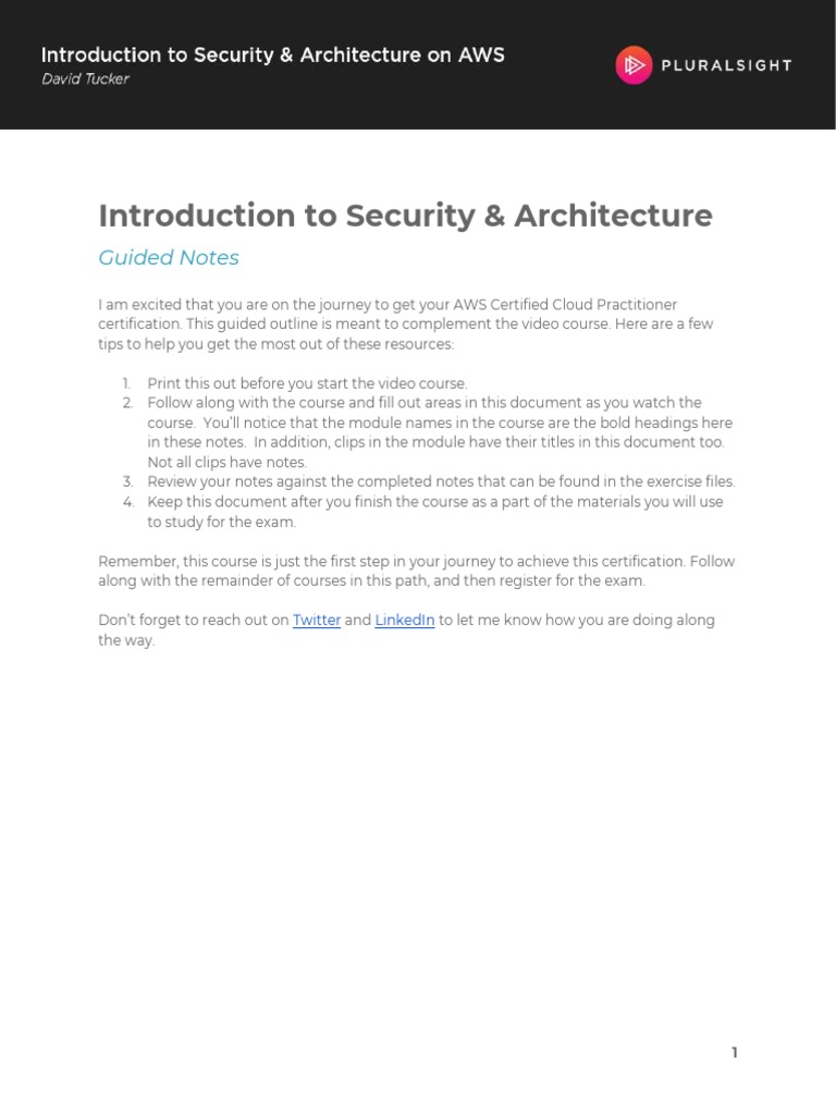 Introduction To Security and Architecture - Guided Notes - Completed | PDF