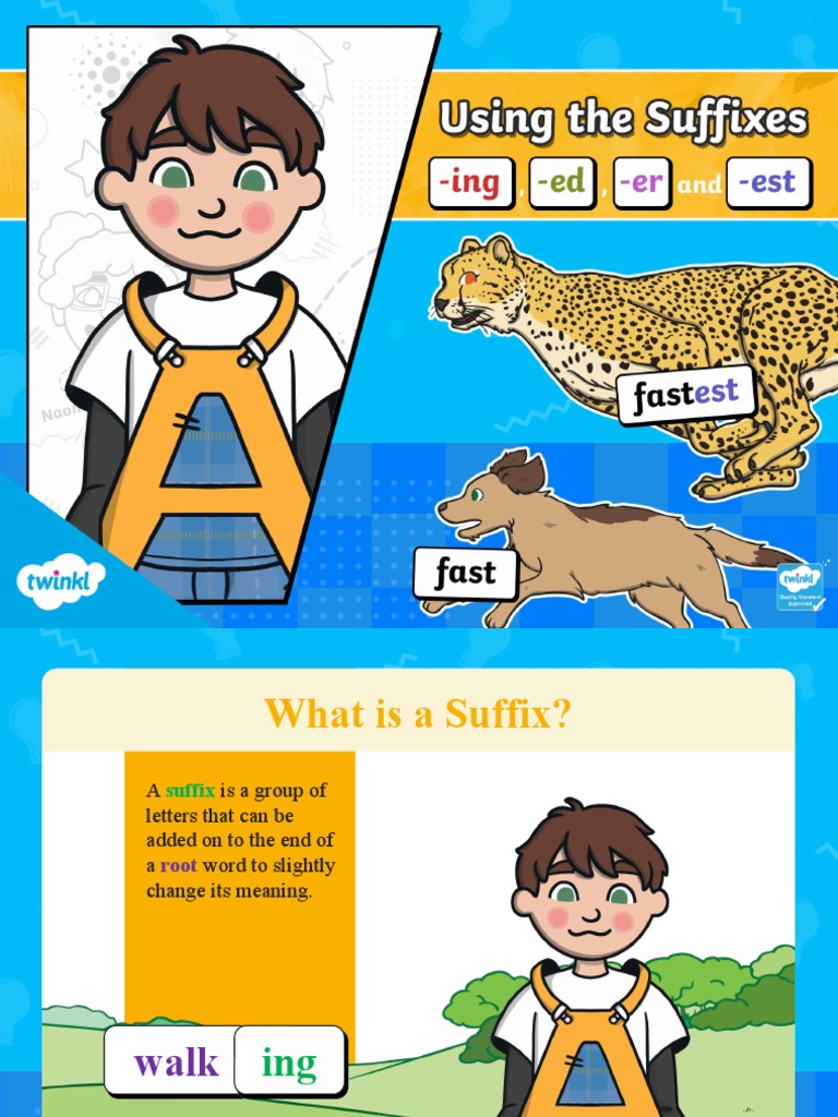 T L 3548 Using The Suffixes Ing Er Est and Ed Lesson Teaching ...