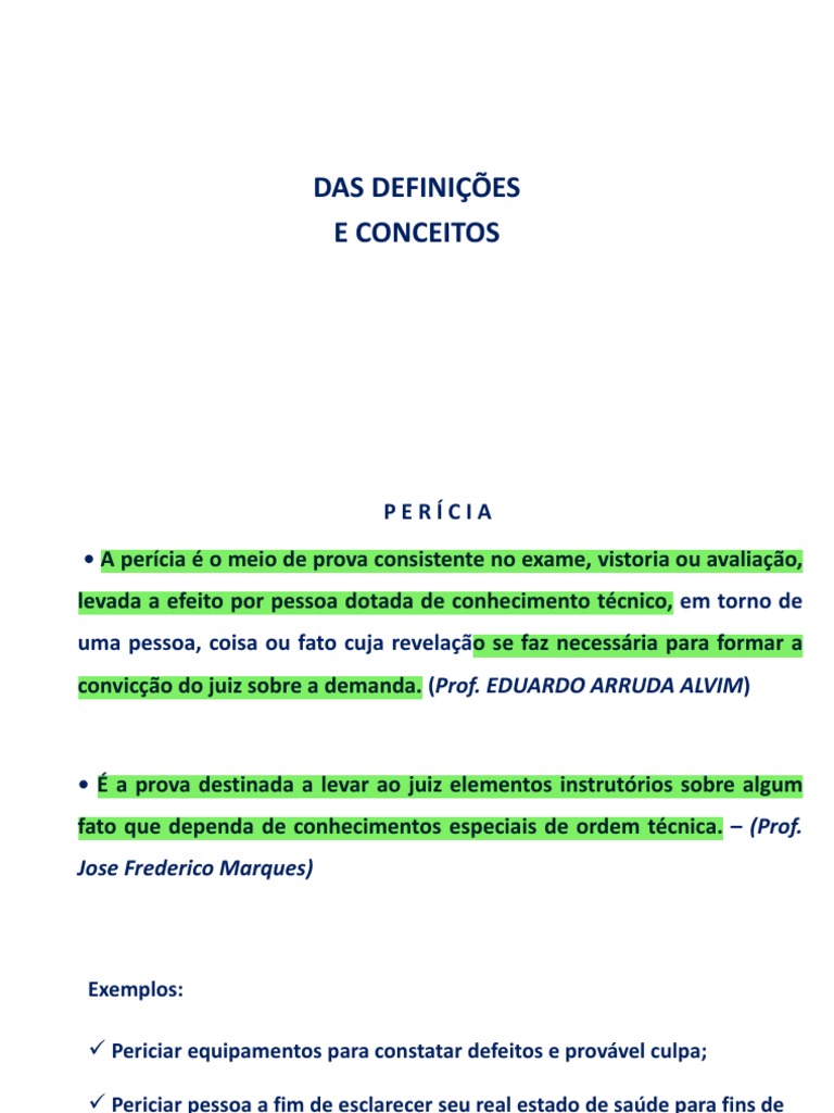 1 - Definição e Conceito de Pericia | PDF | Justiça | Crime e Violência