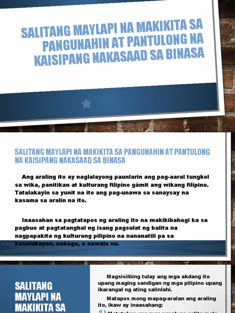 Salitang Maylapi Na Makikita Sa Pangunahin at Pantulong | PDF