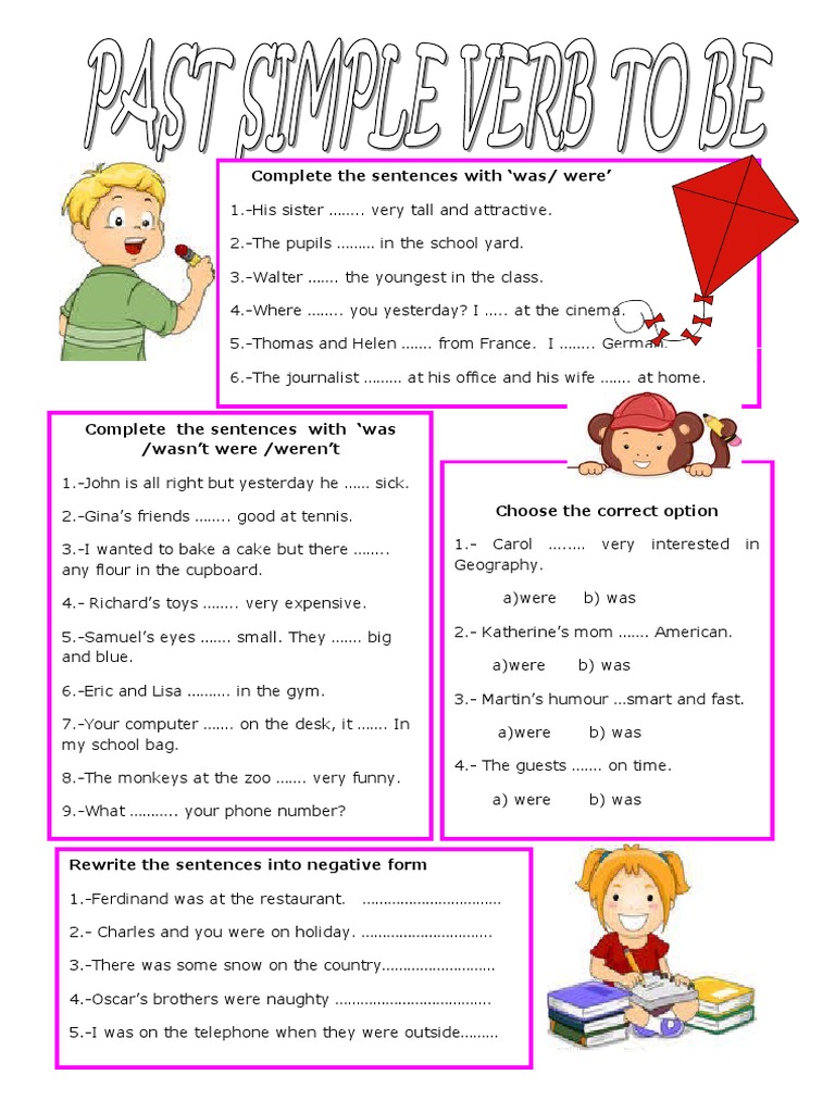 Past Simple Verb To Be - Material 2 | PDF